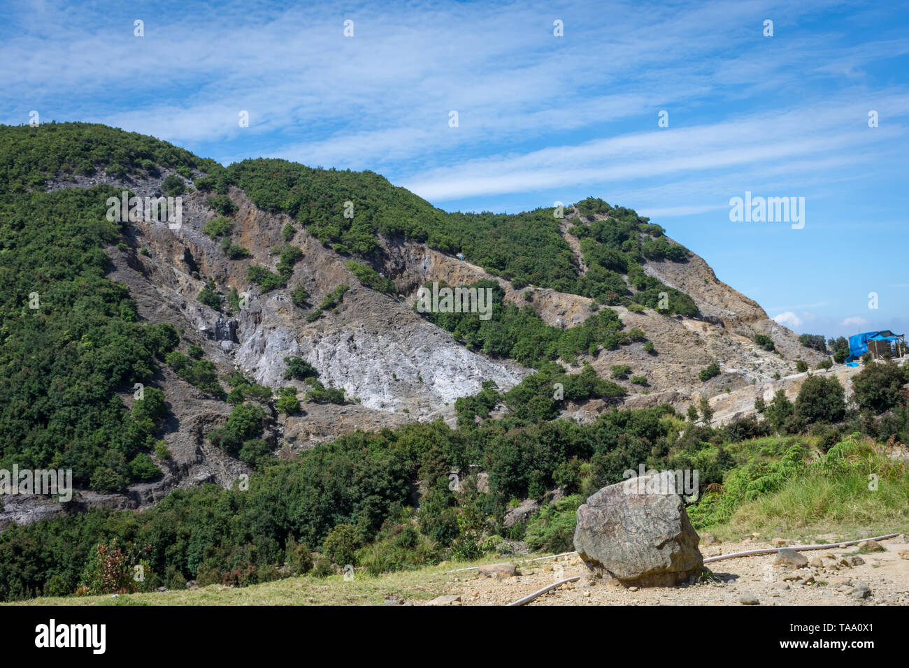 Beautiful landscape of mount Papandayan. Papandayan Mountain is one of ...