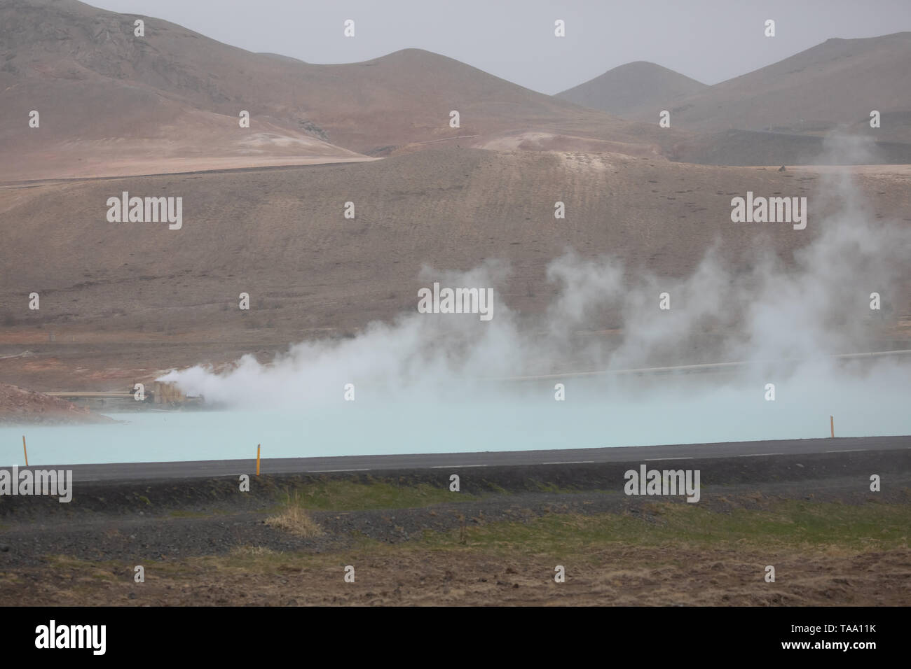 Geo Thermal steam coming out of the ground in Isafjordur, Iceland Stock ...