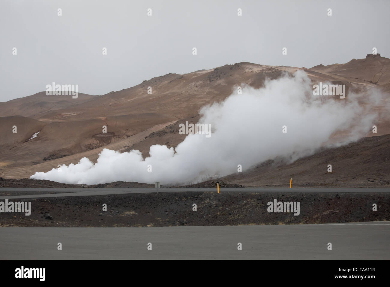 Geo Thermal steam coming out of the ground in Isafjordur, Iceland Stock ...