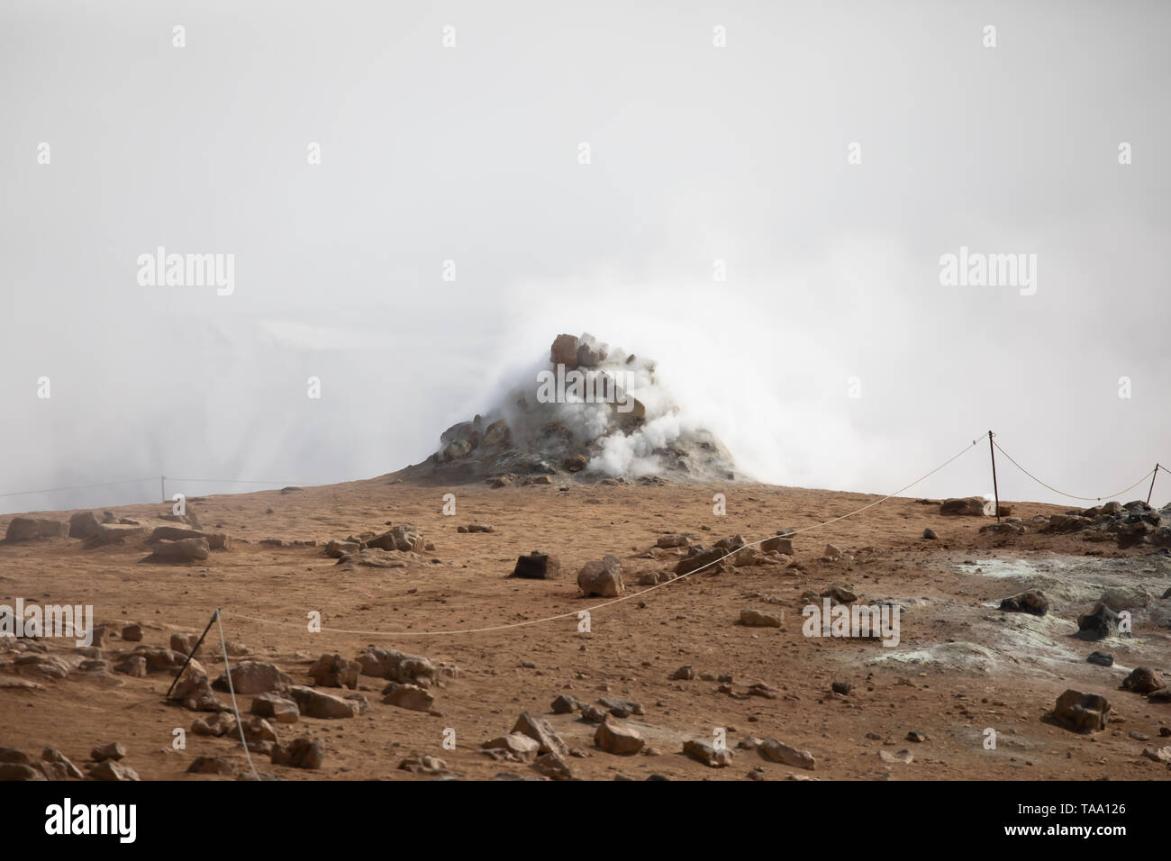 Geo Thermal steam coming out of the ground in Isafjordur, Iceland Stock ...