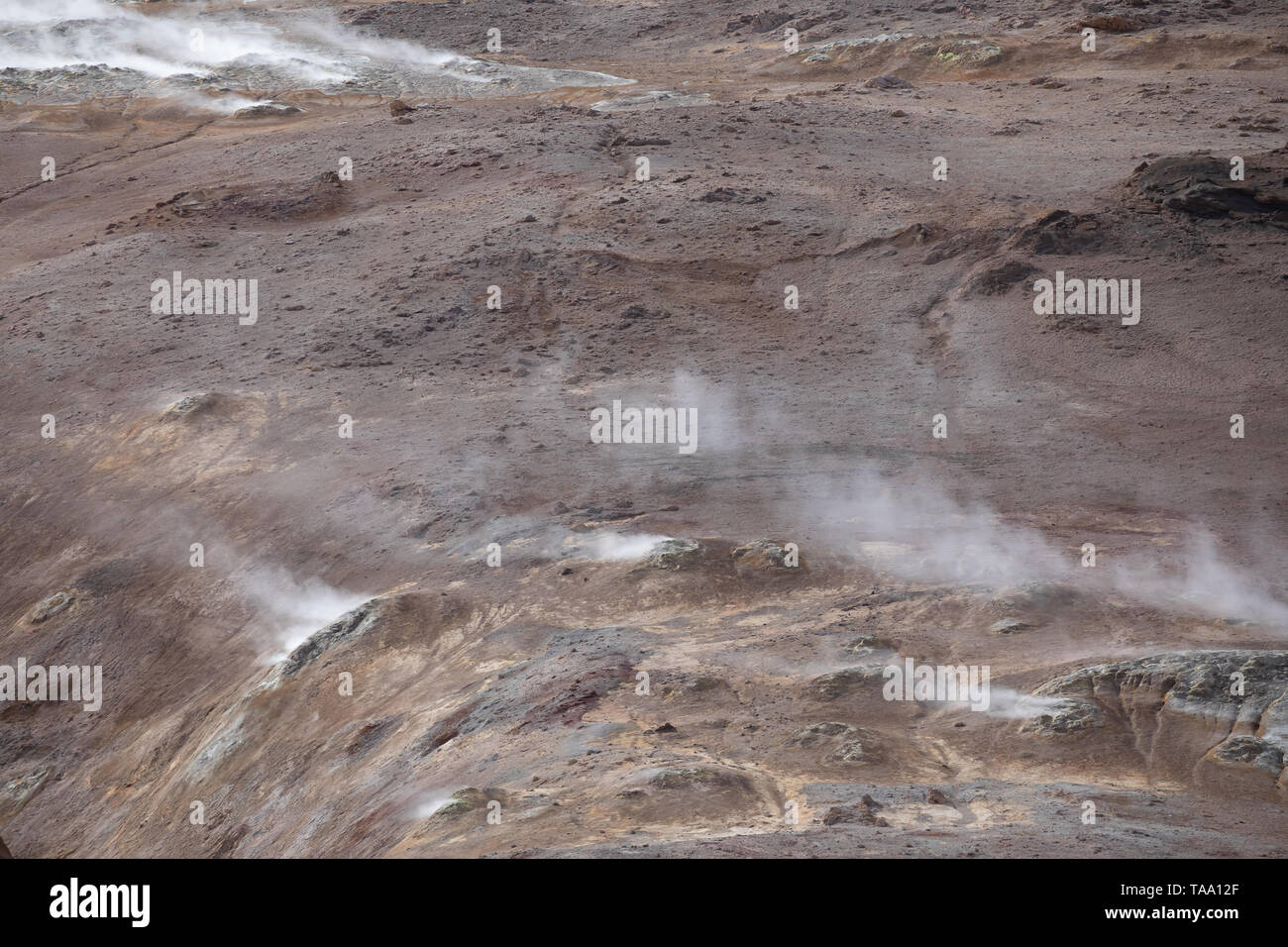 Geo Thermal steam coming out of the ground in Isafjordur, Iceland Stock ...