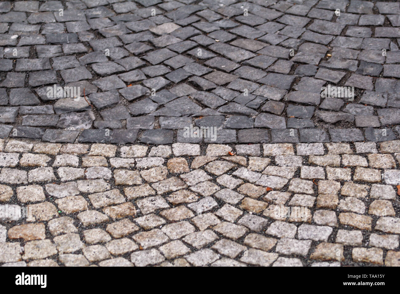 Cobblestones, pavement. Stone pavement texture. Granite patterned cobblestoned pavement floor ...