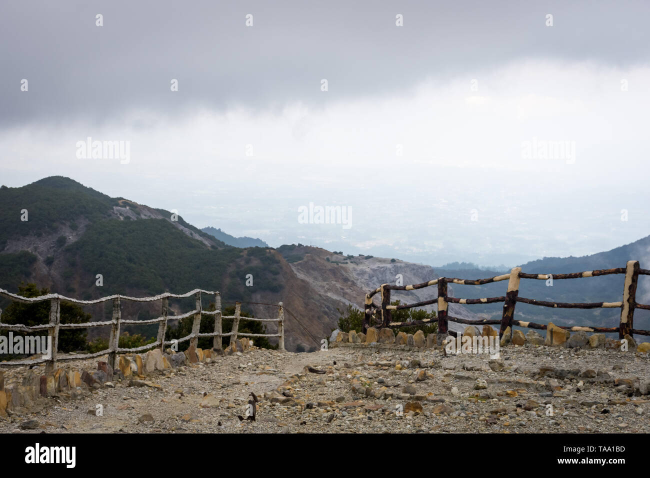 Beautiful landscape of mount Papandayan. Papandayan Mountain is one of ...