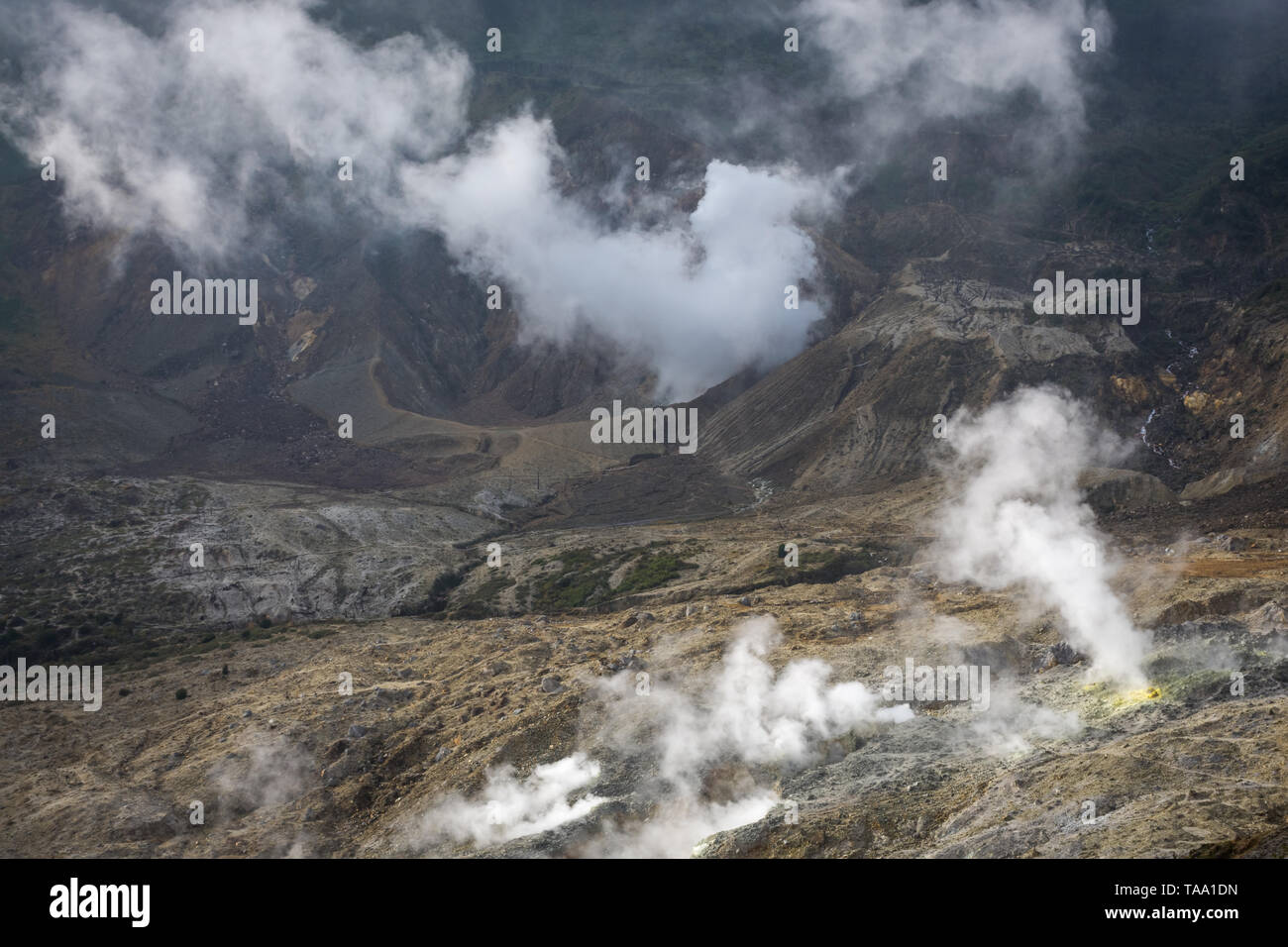 Beautiful landscape of mount Papandayan. Papandayan Mountain is one of ...