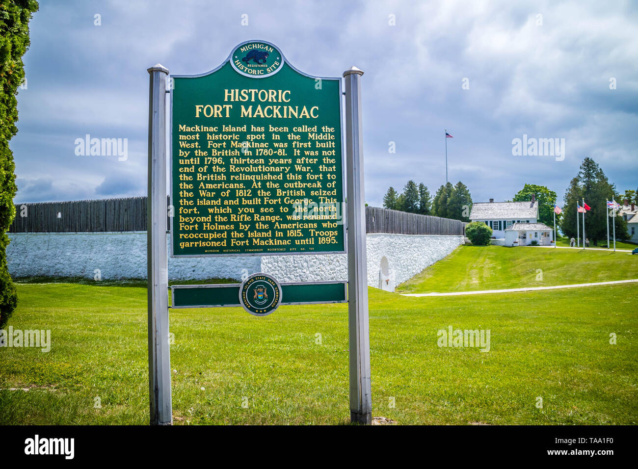 Mackinac Island, MI, USA - June 23, 2018: The Historic Fort Mackinac ...