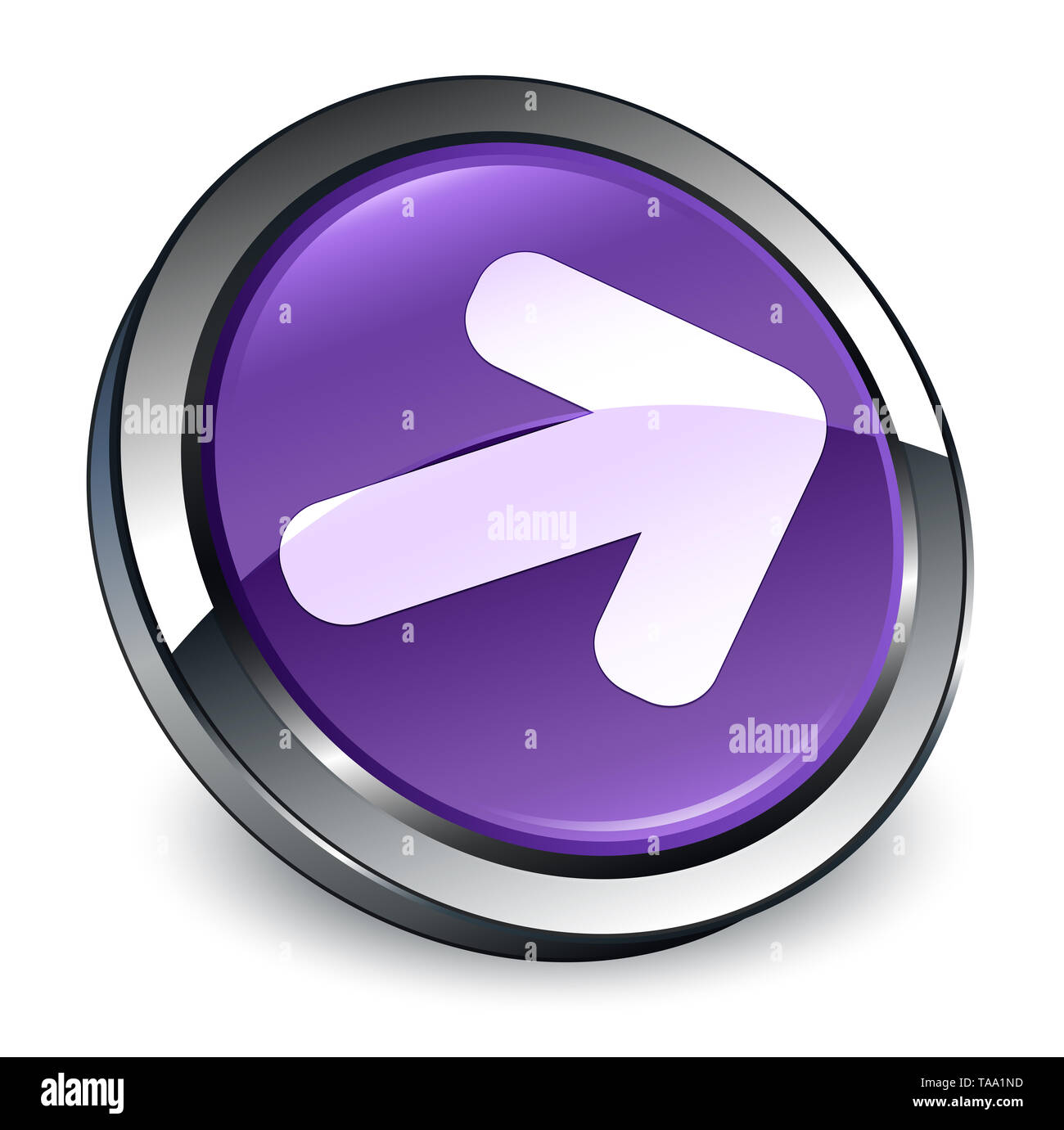 Next arrow icon isolated on 3d purple round button abstract ...