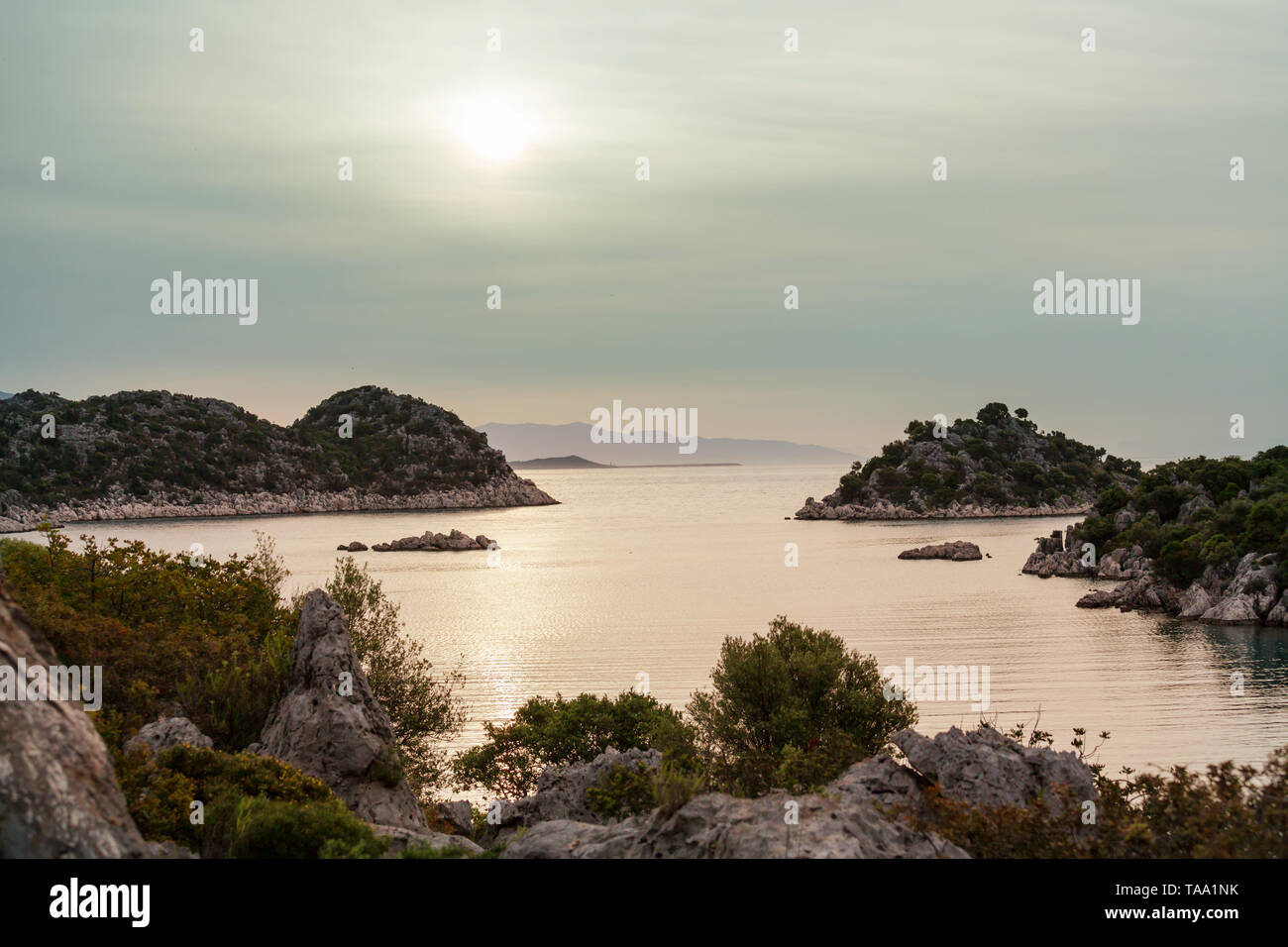 Beautiful sea coast in Turkey. Amazing natural landscapes along Lycian ...