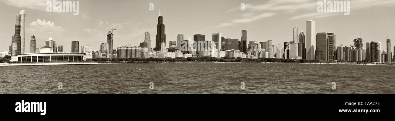 Vintage chicago aerial hi-res stock photography and images - Alamy