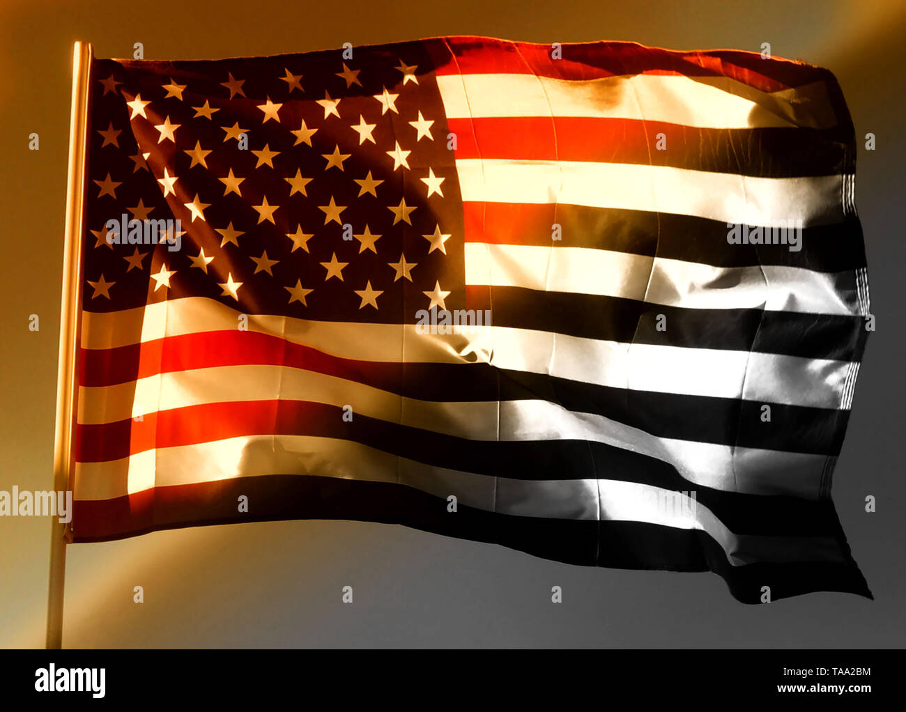 American Flag. War and disease, patriotic metaphor, US Army Stock Photo ...
