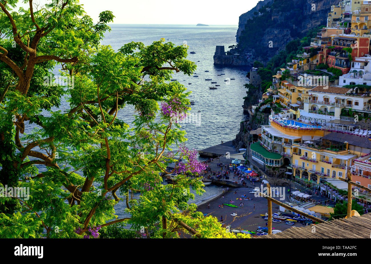 Beautiful view of Positano city in Amalfi Coast, Italy Stock Photo - Alamy