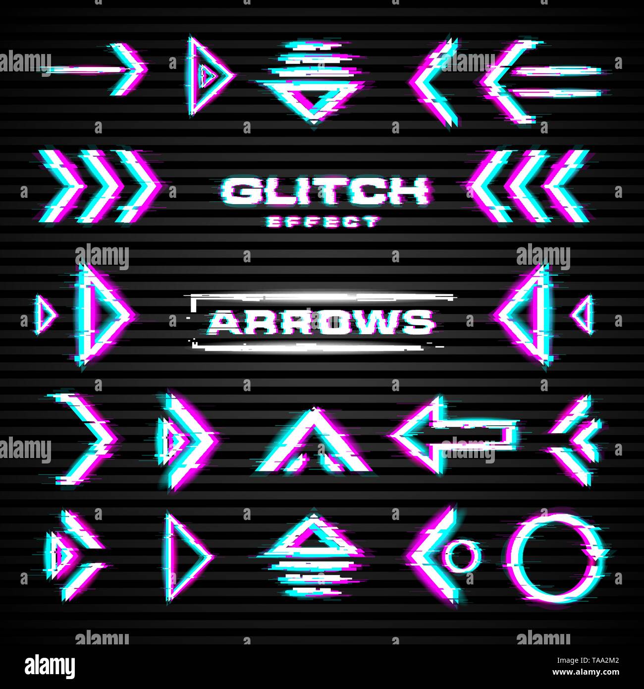 Glitch arrow Stock Vector Images - Alamy