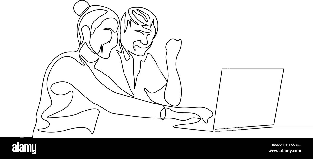 Lady line drawing hi-res stock photography and images - Alamy