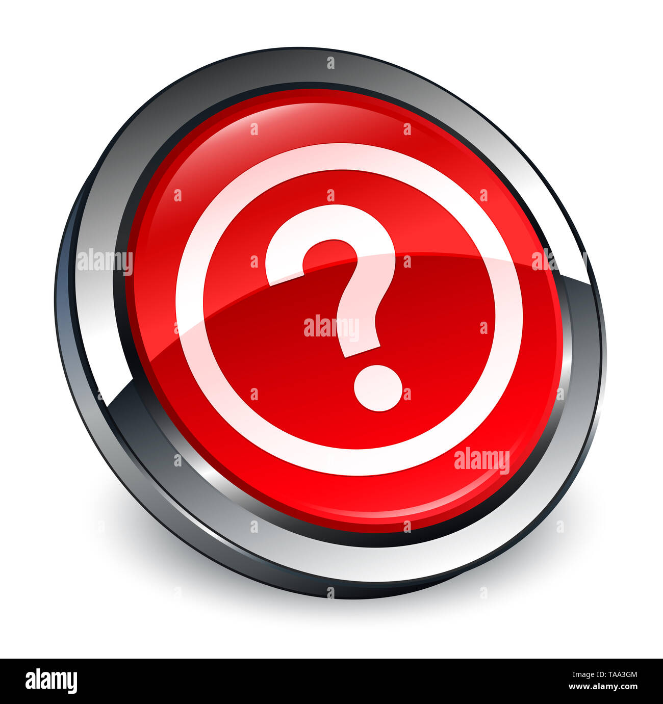 3d button red with question mark sign hi-res stock photography and ...