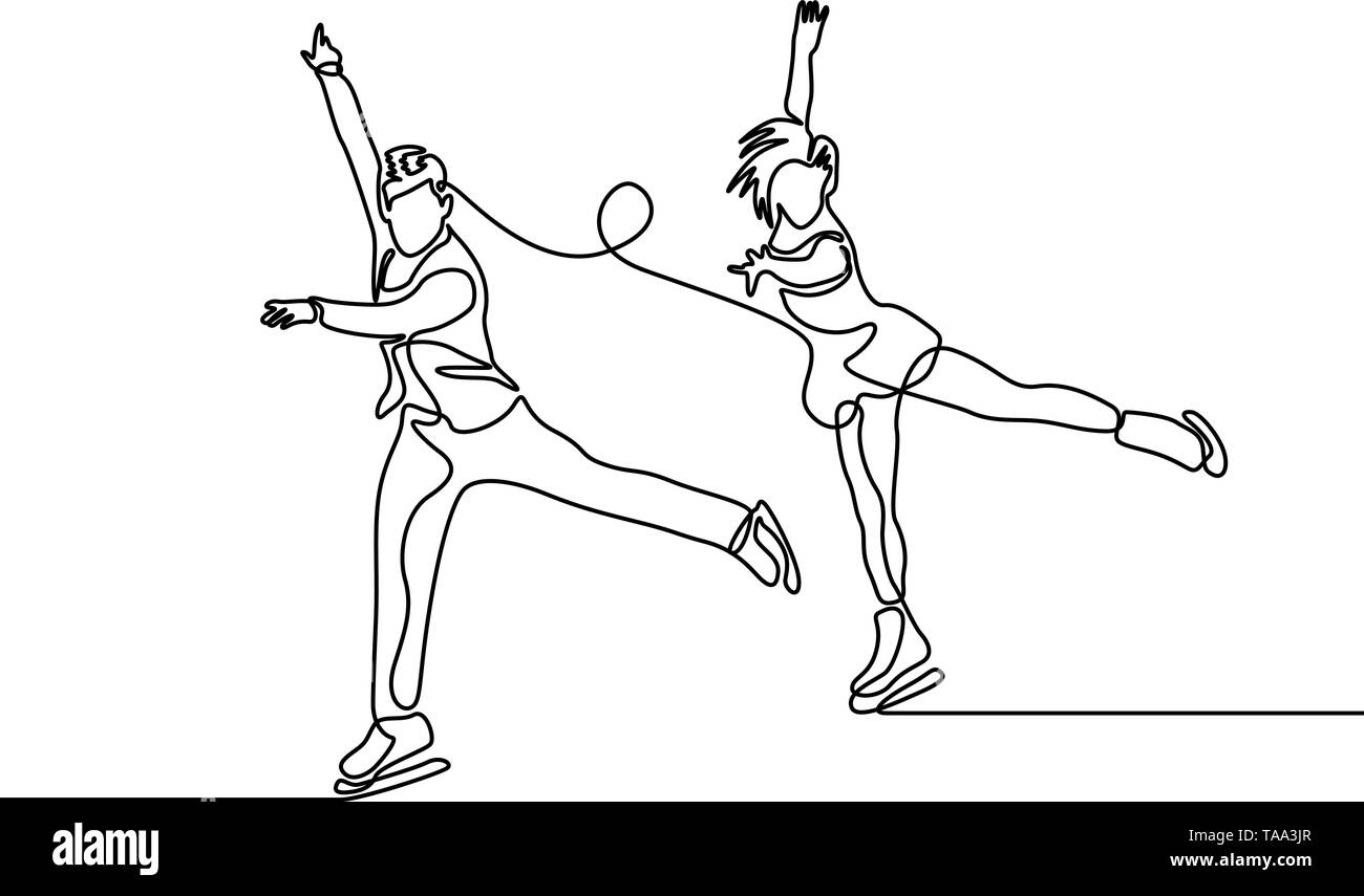 Figure skating pair Black and White Stock Photos & Images - Alamy