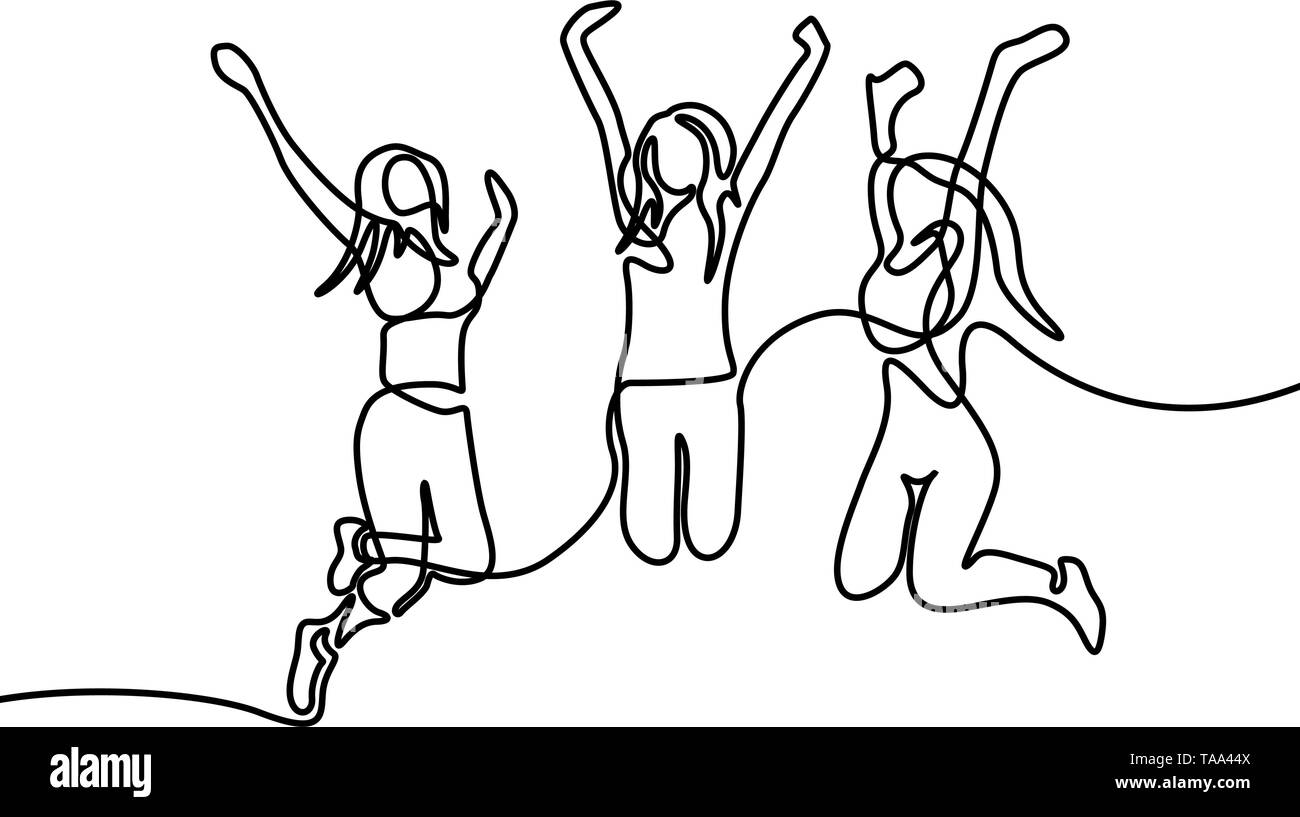 Happy teen girl rejoicing Stock Vector Images - Alamy