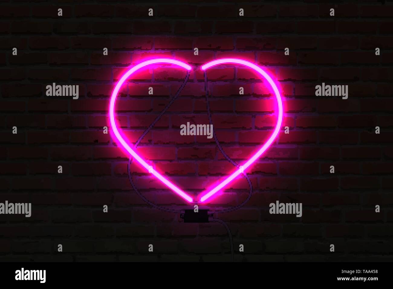Neon effect brick wall background Stock Vector Images - Alamy
