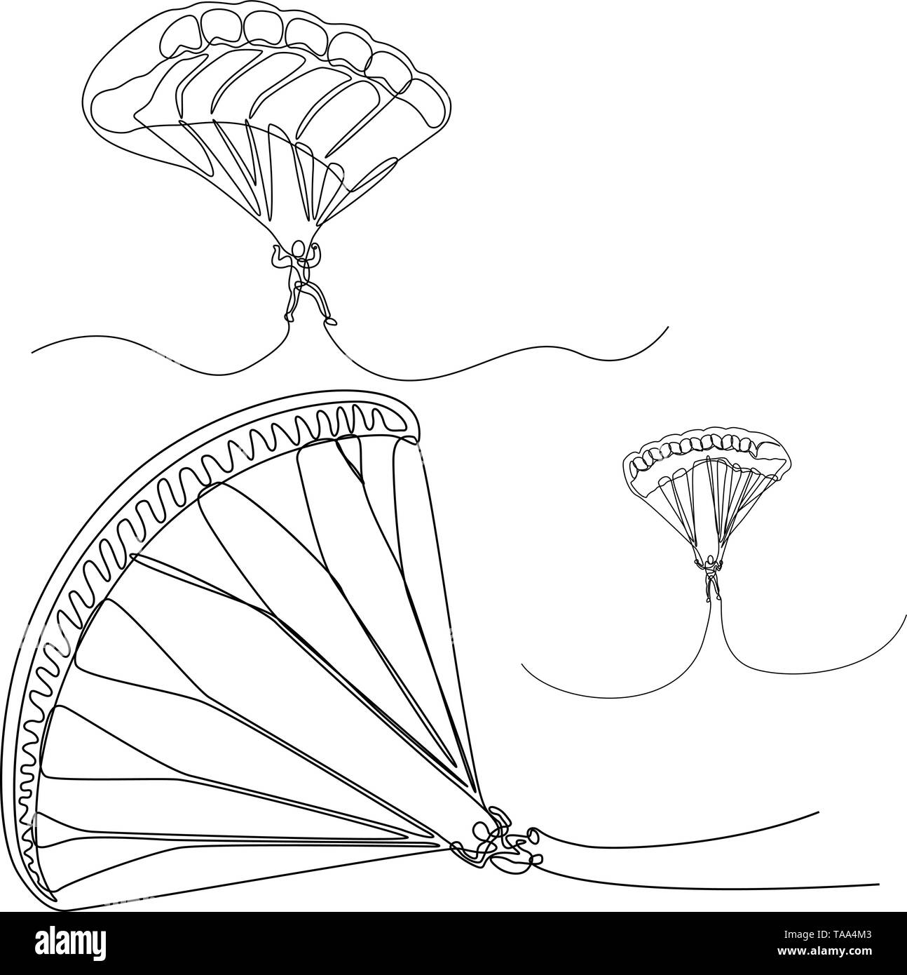 Parachutist Stock Vector Images - Alamy