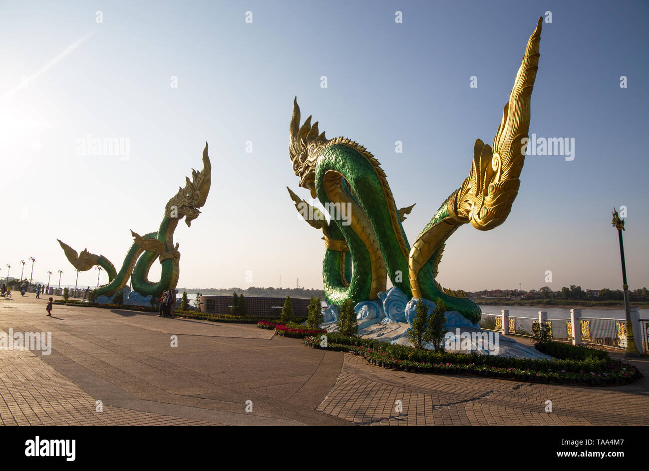 NONG KHAI, THAILAND, JANUARY 29, 2019 - Naga Statue in Nong Khai on ...
