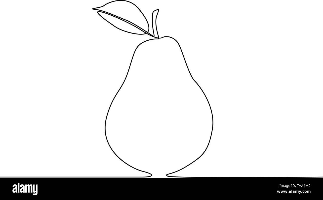 Pear Line Drawing