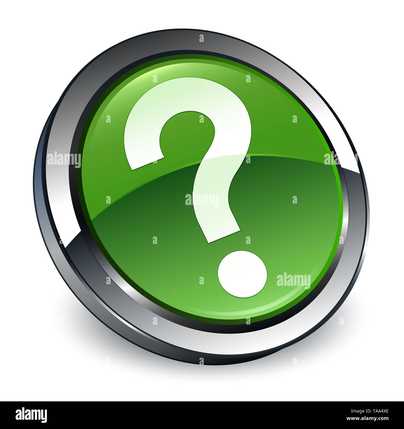 3d green question mark on hi-res stock photography and images - Alamy