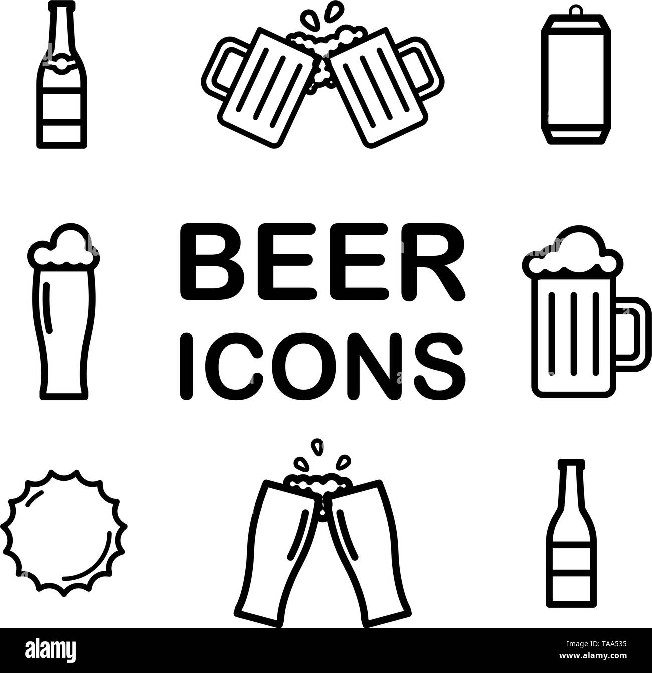 Beer Pint Black And White