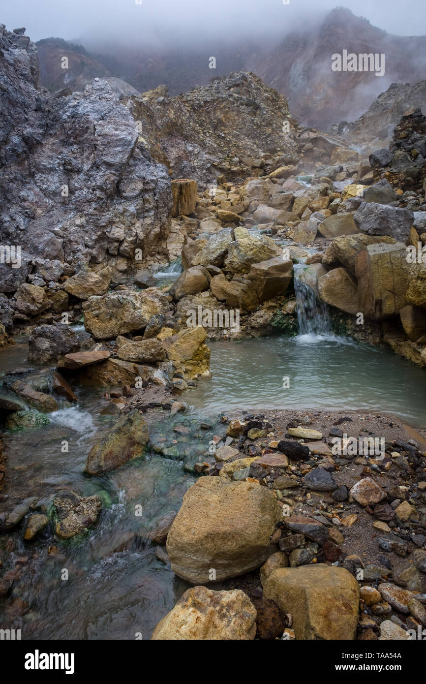 natural hot spring on a mountain. Beautiful landscape of mount ... natural hot spring on a mountain. Beautiful landscape of mount ...