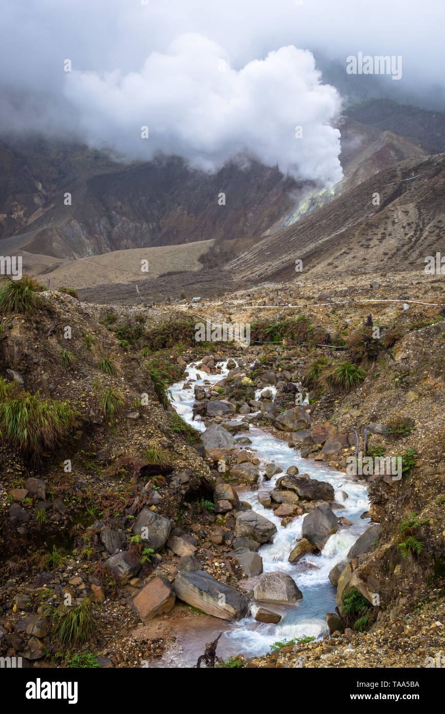 Rocky stream with white water on a mountain. Beautiful landscape of ... Rocky stream with white water on a mountain. Beautiful landscape of ...