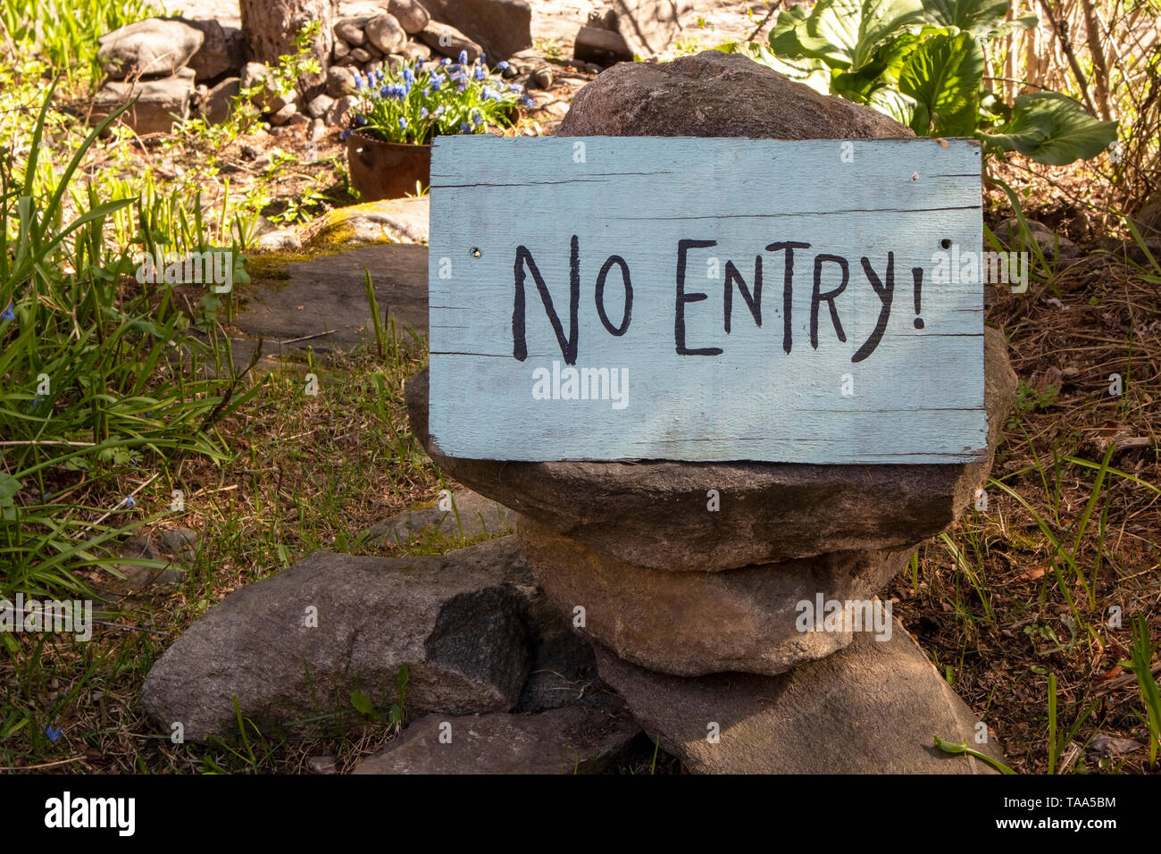 No entry sign outdoors Stock Photo - Alamy