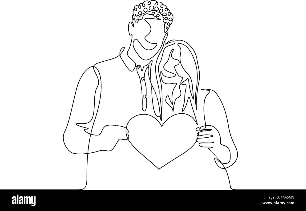 Romantic couple line drawing hi-res stock photography and images - Alamy