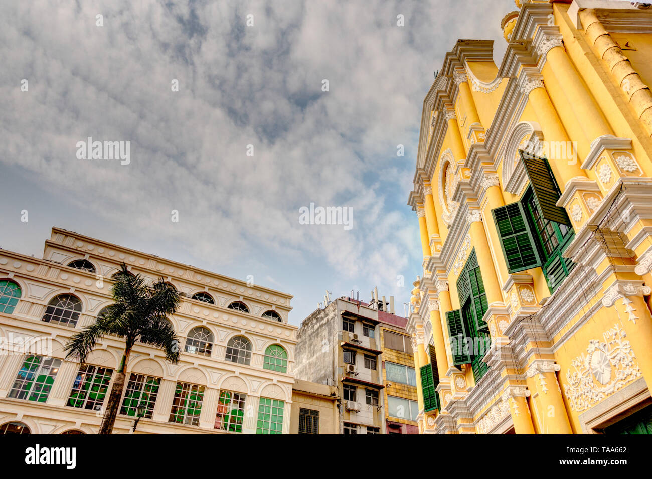 Old Macau landmarks Stock Photo - Alamy
