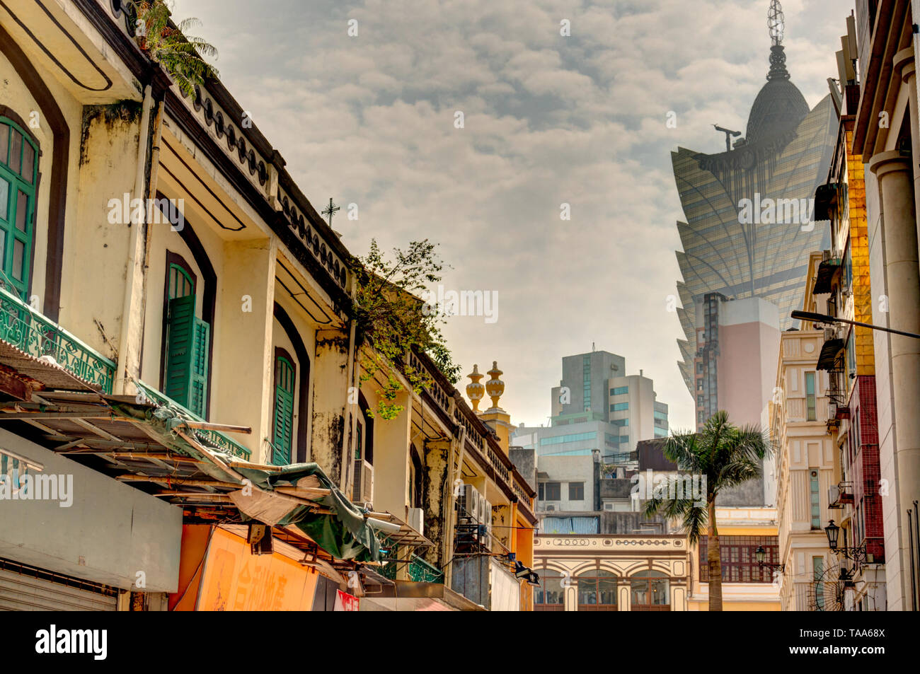 Old Macau landmarks Stock Photo - Alamy