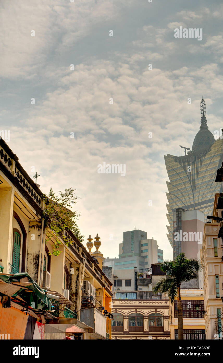 Old Macau landmarks Stock Photo - Alamy