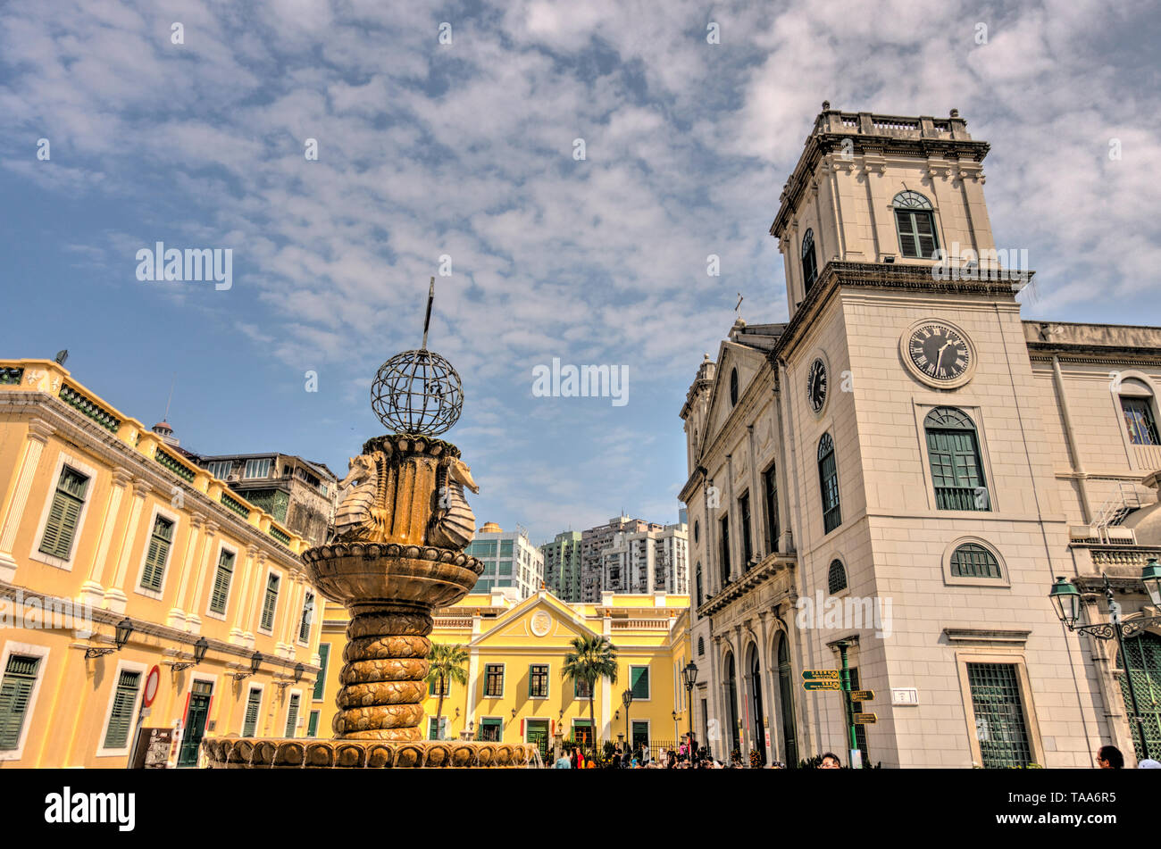 Old Macau landmarks Stock Photo - Alamy