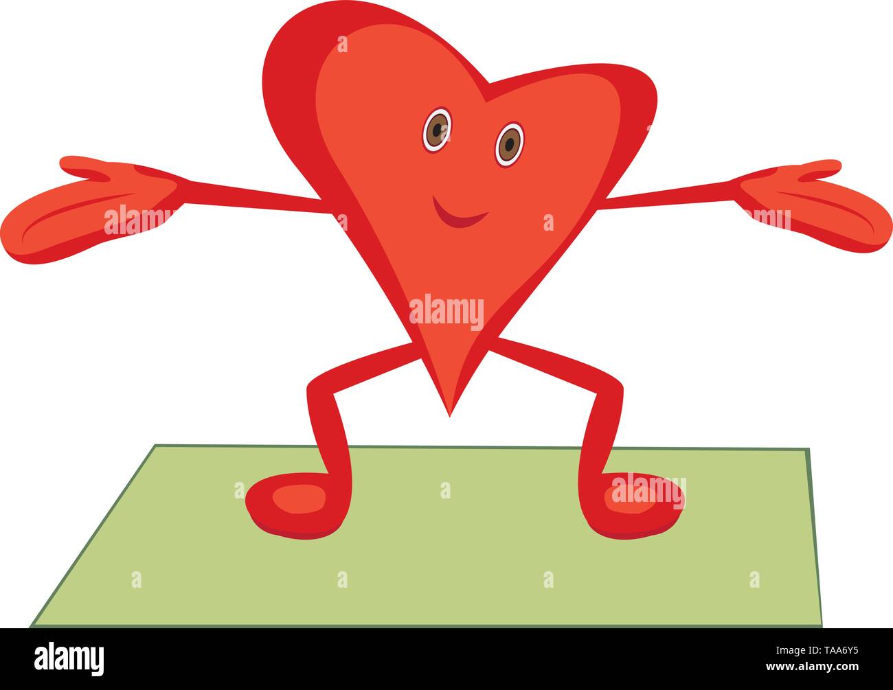 Heart doing Morning cardio exercises for a healthy heart concept ...