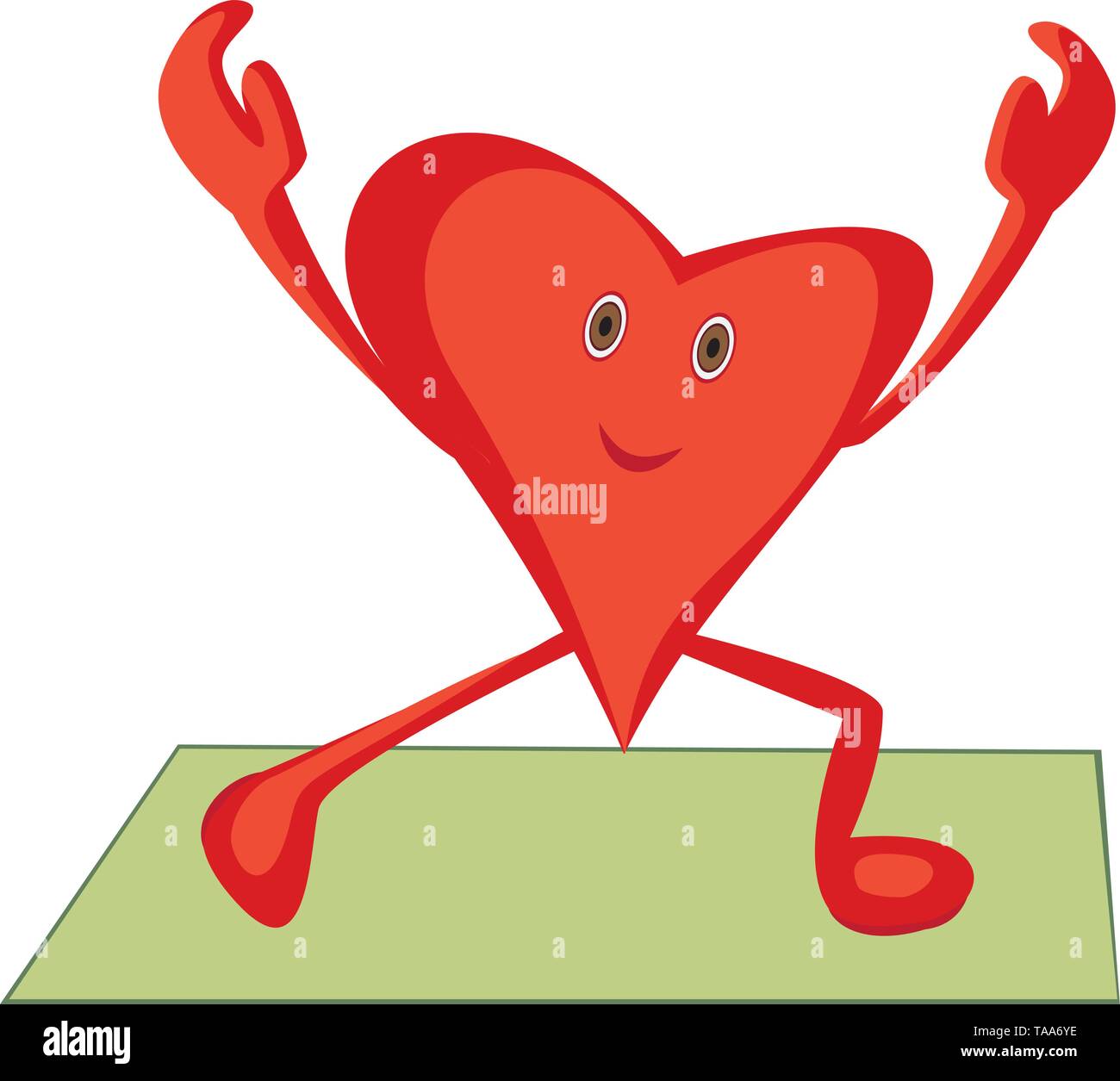 Heart doing Morning cardio exercises for a healthy heart concept ...