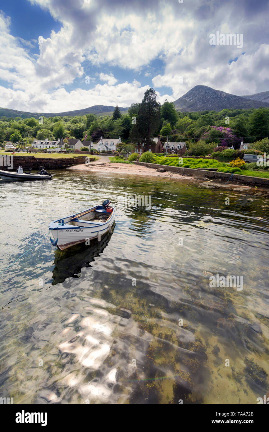 Mooring at Corrie, Arran Stock Photo - Alamy