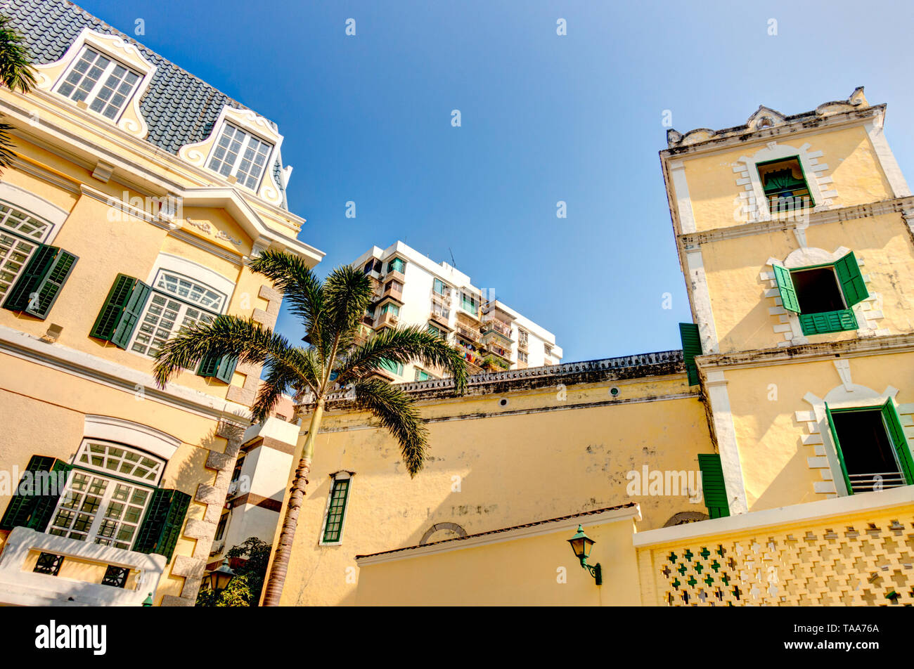 Old Macau landmarks Stock Photo - Alamy