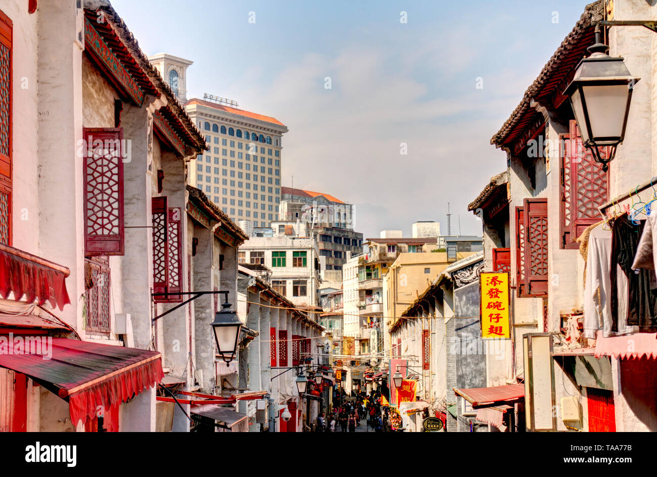 Old Macau landmarks Stock Photo - Alamy