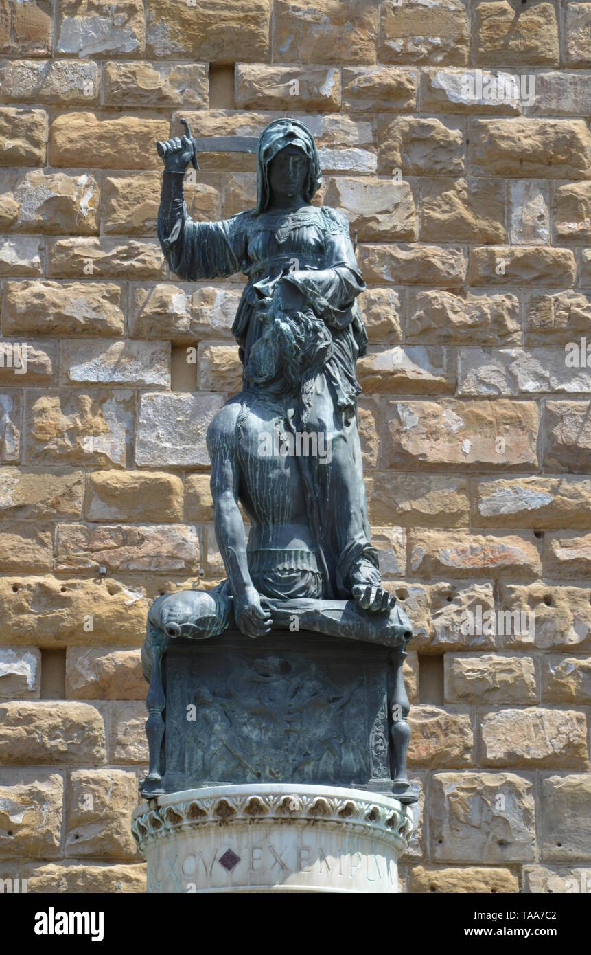 The statue of Judith and Holofernes in Florence Stock Photo - Alamy