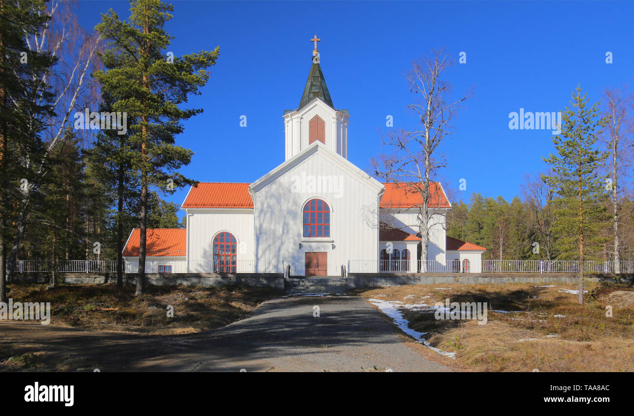 Osterjorn Church near Jorn in Vasterbotten, Sweden Stock Photo - Alamy