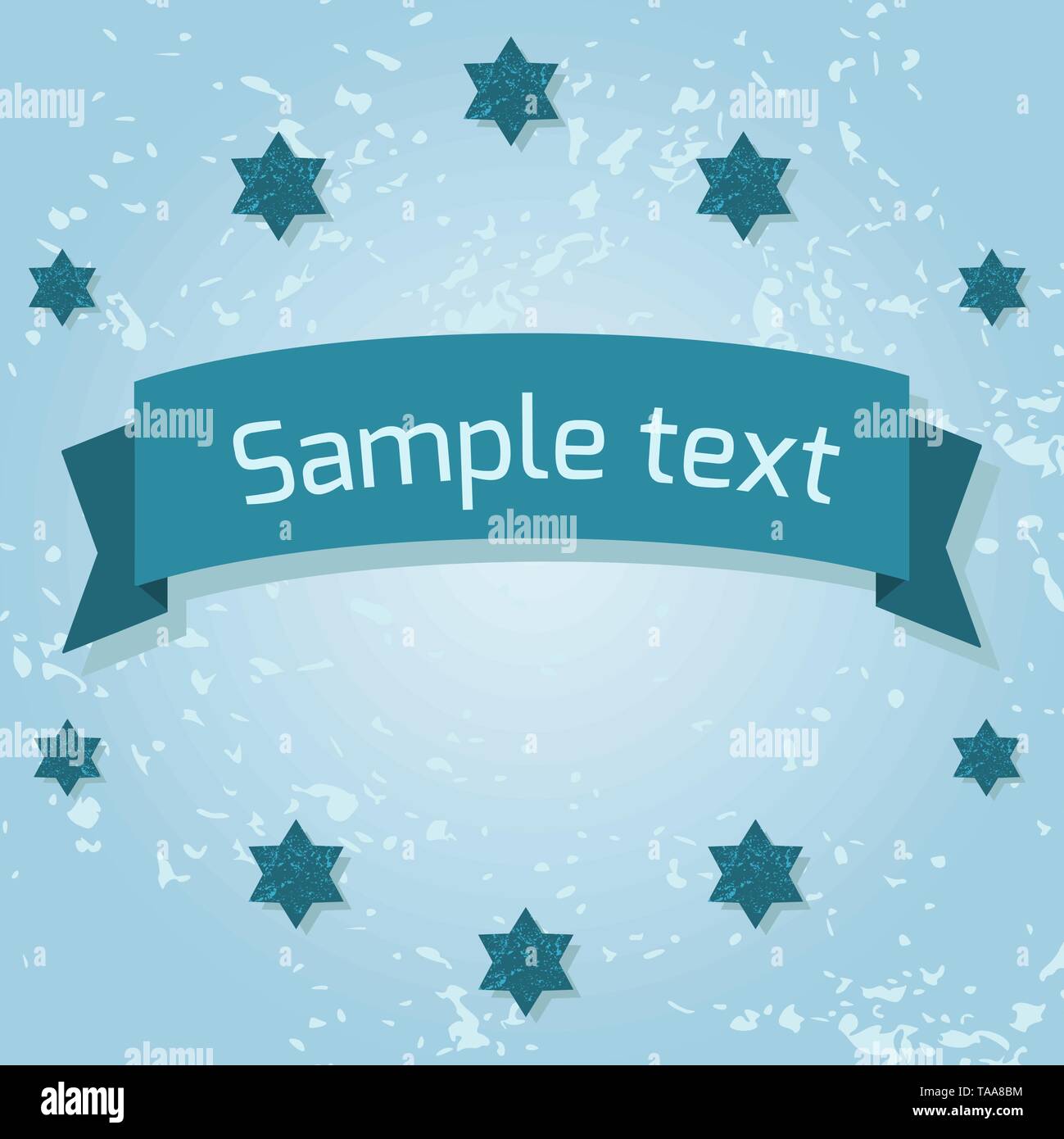 Promotional banner sign with surrounding stars. Empty placard design ...