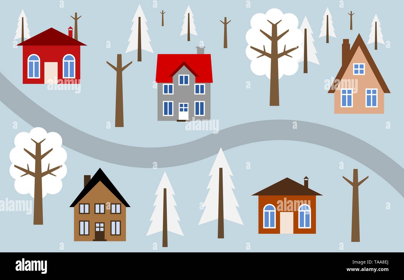 Village house houses homes home Stock Vector Images - Alamy