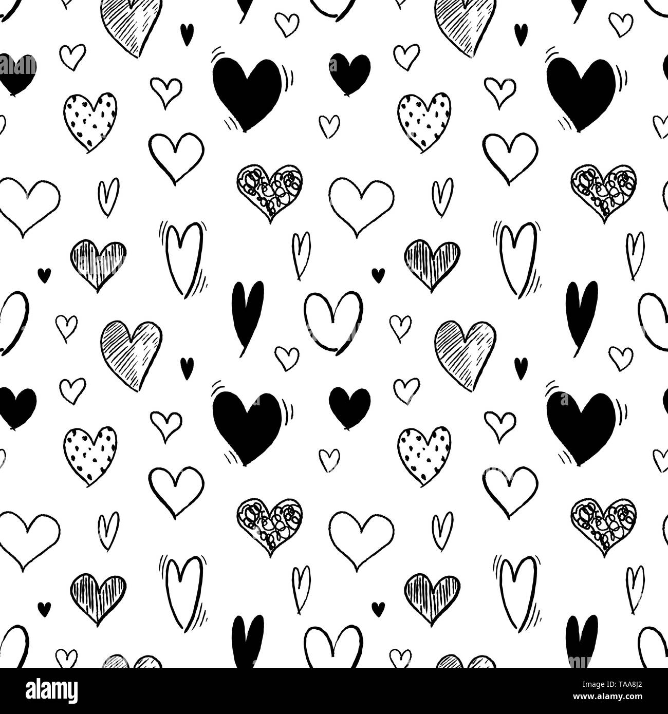 Hand drawn heart Black and White Stock Photos & Images - Alamy