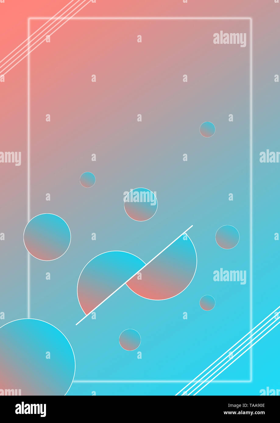 Gradient shapes composition as a minimal geometric background Stock ...