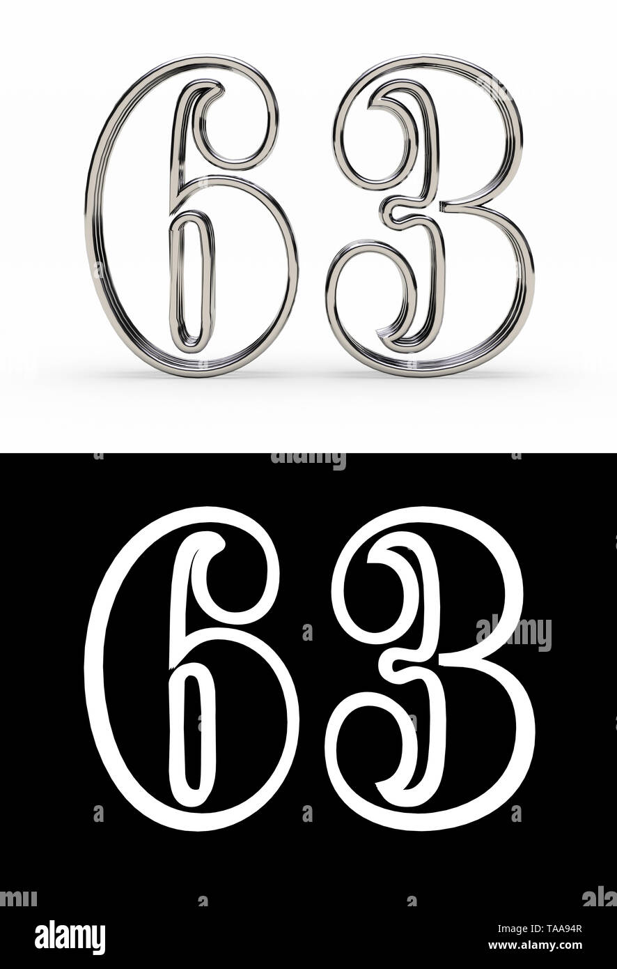 Number symbol 63 hi-res stock photography and images - Alamy