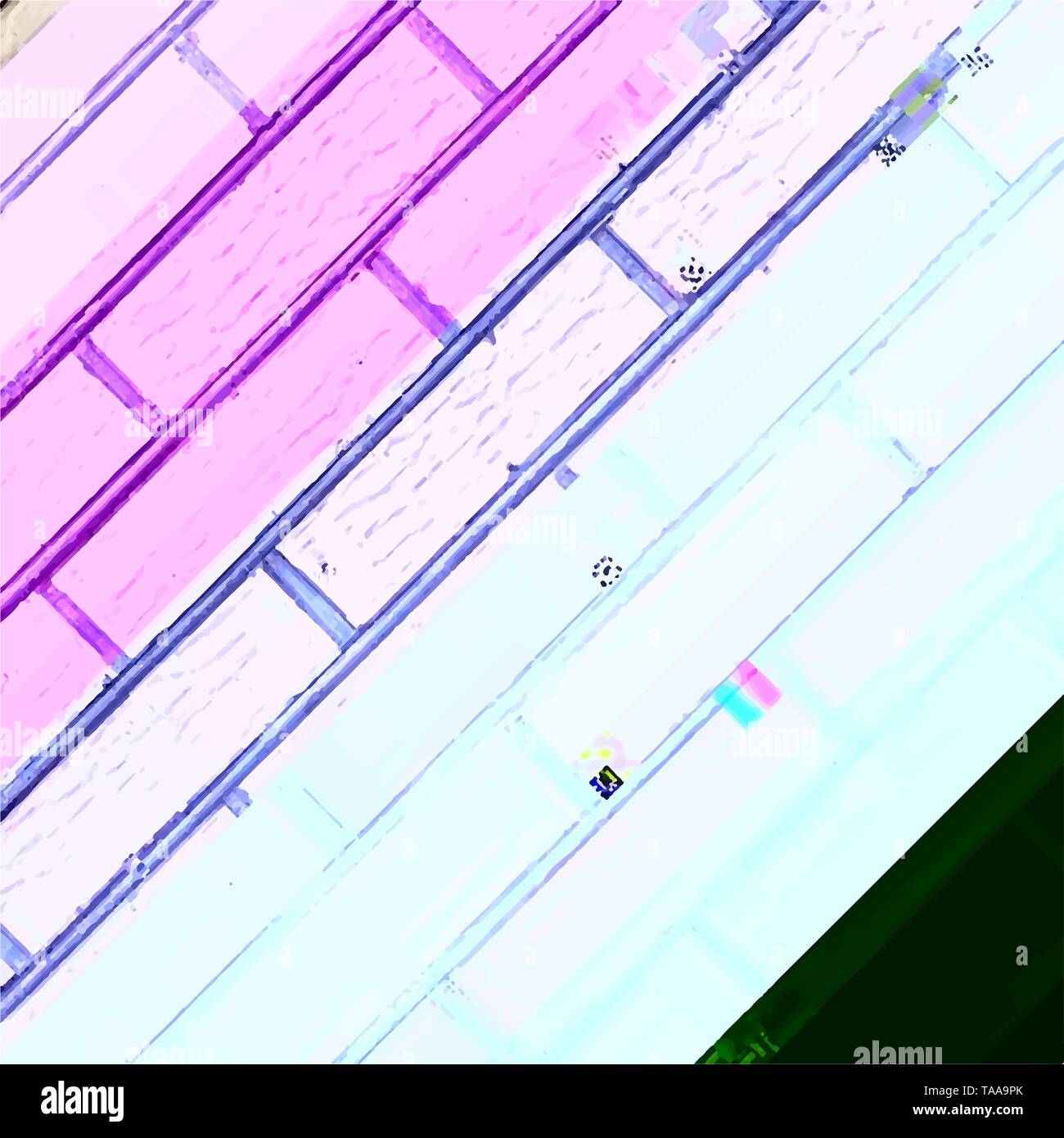 Abstract fantastic glitched background, vector geometric diagonal ...