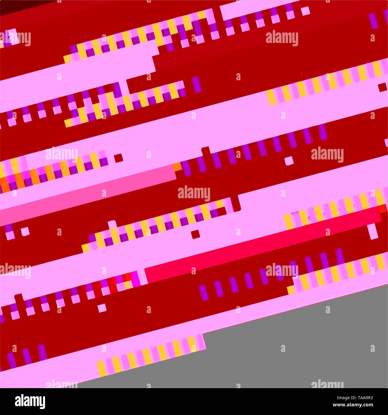 Abstract fantastic glitched background, vector geometric diagonal ...