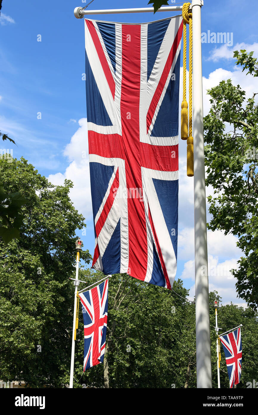 Union Jack flags on the Mall, London Stock Photo - Alamy