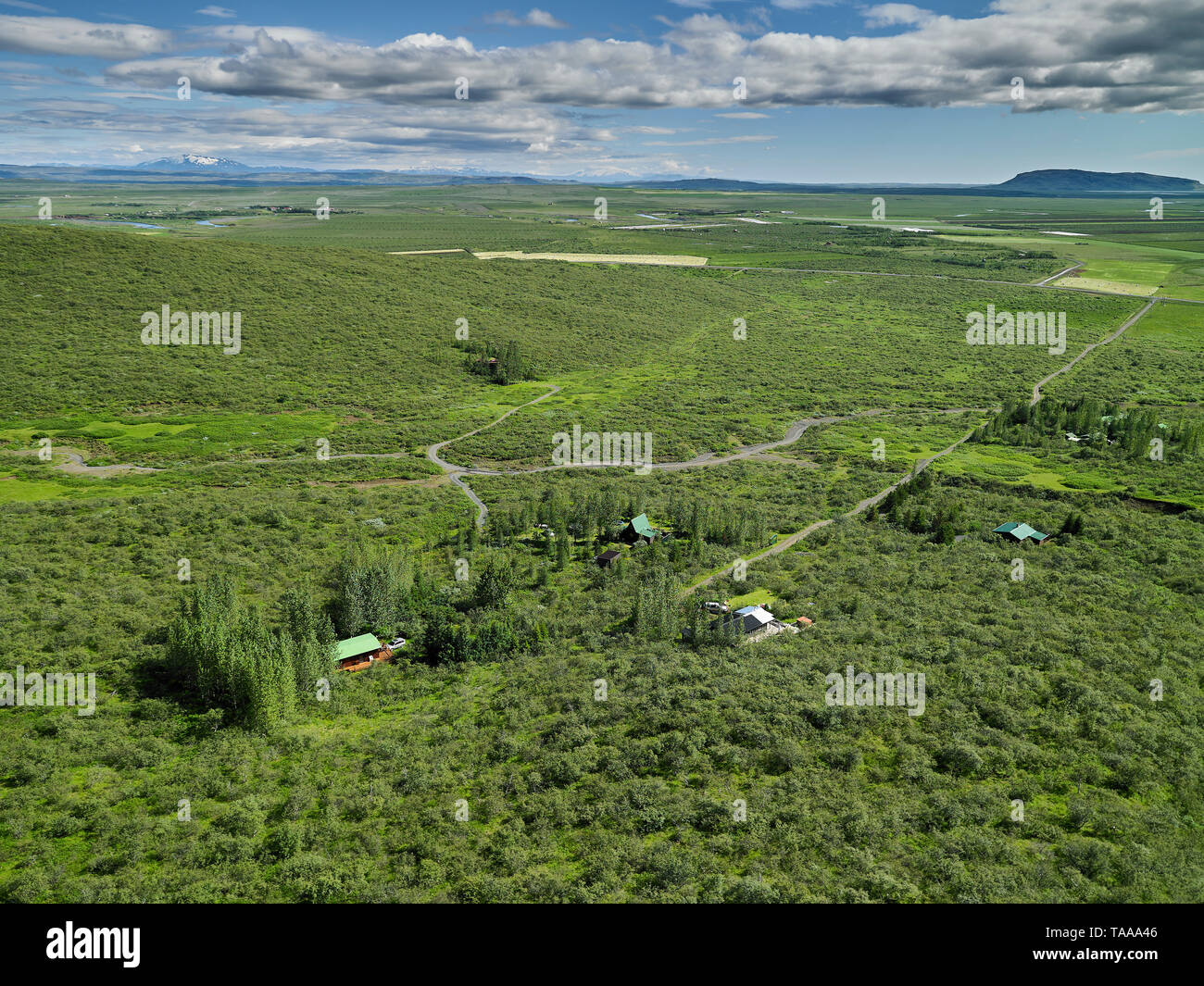 Summer houses, Laugardalur, Iceland Stock Photo - Alamy