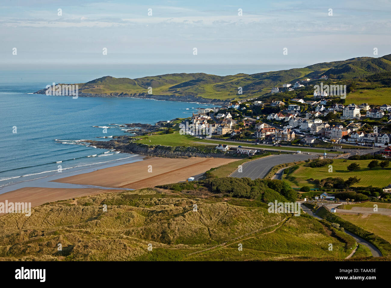 Woolacombe devon town hi-res stock photography and images - Alamy